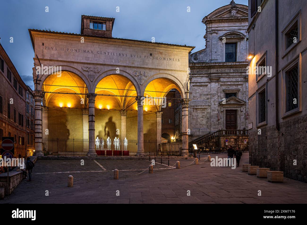 Loggia della Mercanzia is a historical landmark in Siena, Tuscany ...