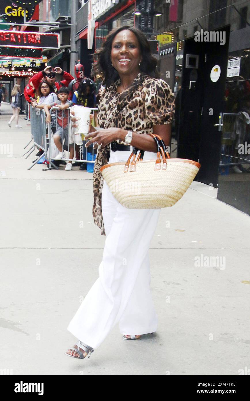New York, NY, USA. 25th July, 2024. Deborah Roberts seen on the set of ...