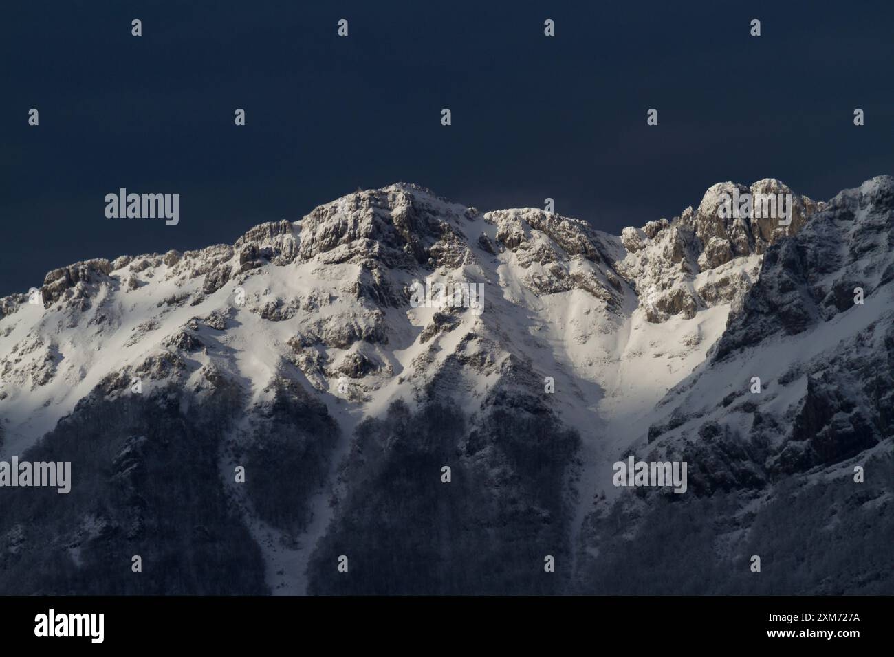 Snowed mountains of Aralar mountain range, Navarra, Spain Stock Photo ...