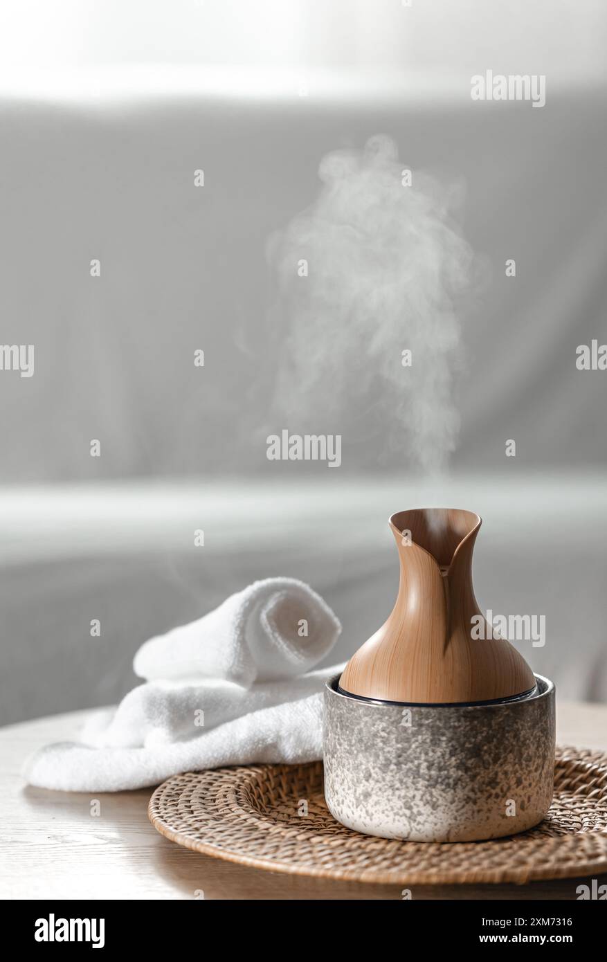 Essential oil aroma diffuser humidifier diffusing water in the air ...