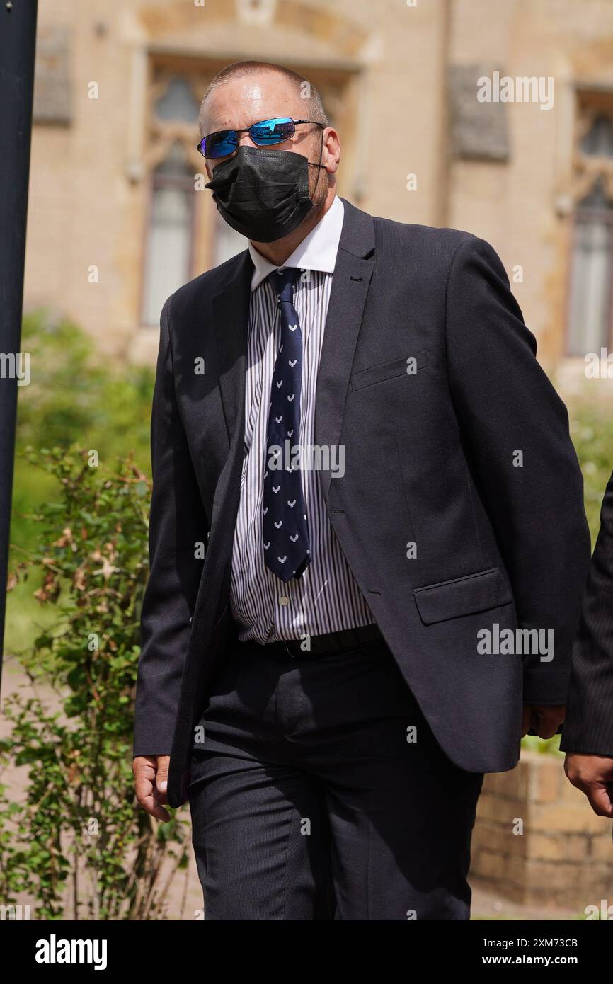 Metropolitan Police officer Craig Carter departs Wood Green Crown Court ...