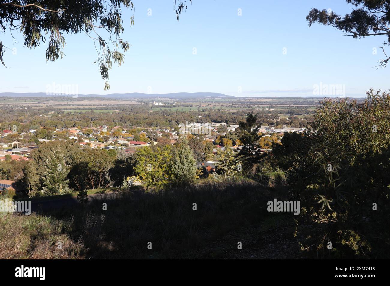 View from Memorial Hill Lookout over Parkes, NSW, Australia Stock Photo ...