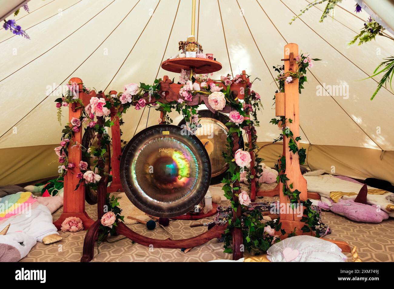 Gong Bath during Womad - World of Music, Arts and Dance 2024 on Friday ...