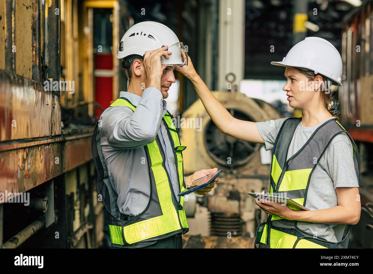 Safety engineer supervisor female officer blame young new worker for ...