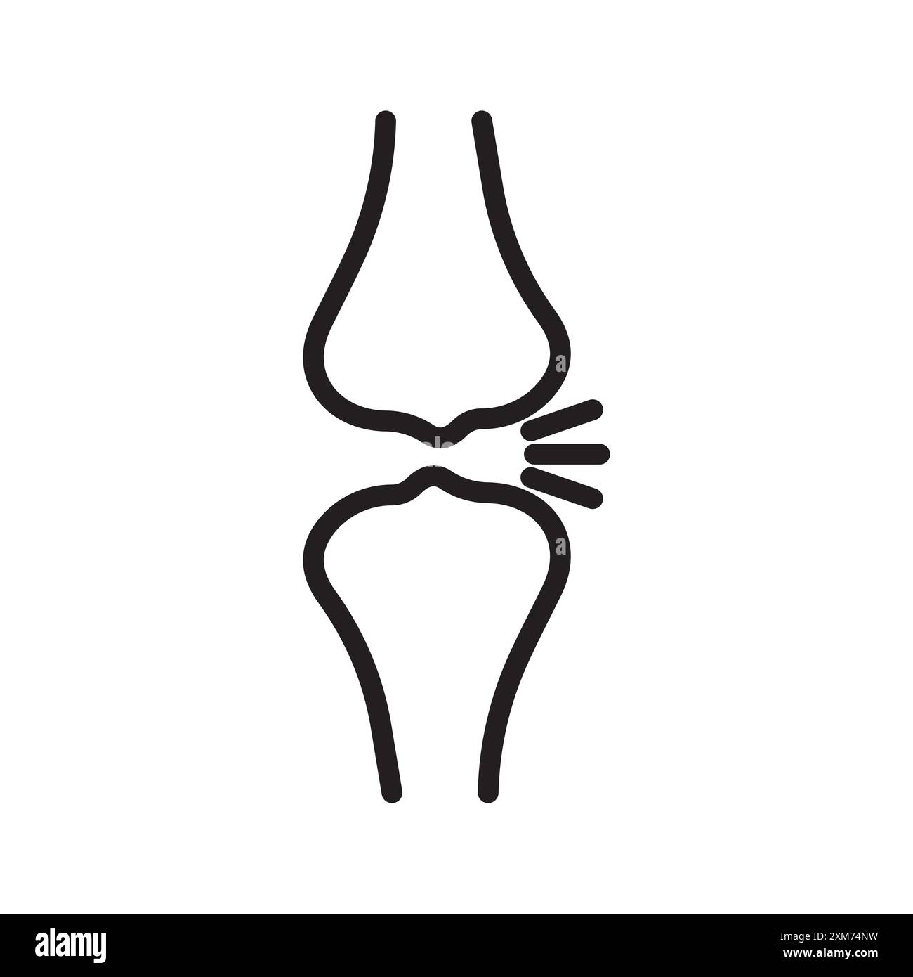 Arthritis knee joint pain icon Black line art vector in black and white outline set collection ...