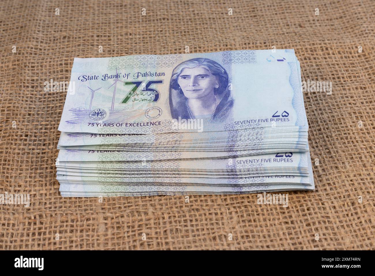 Mohtrama Fatima Jinnah, Portrait from Pakistan 75 Rupees Commemorative ...