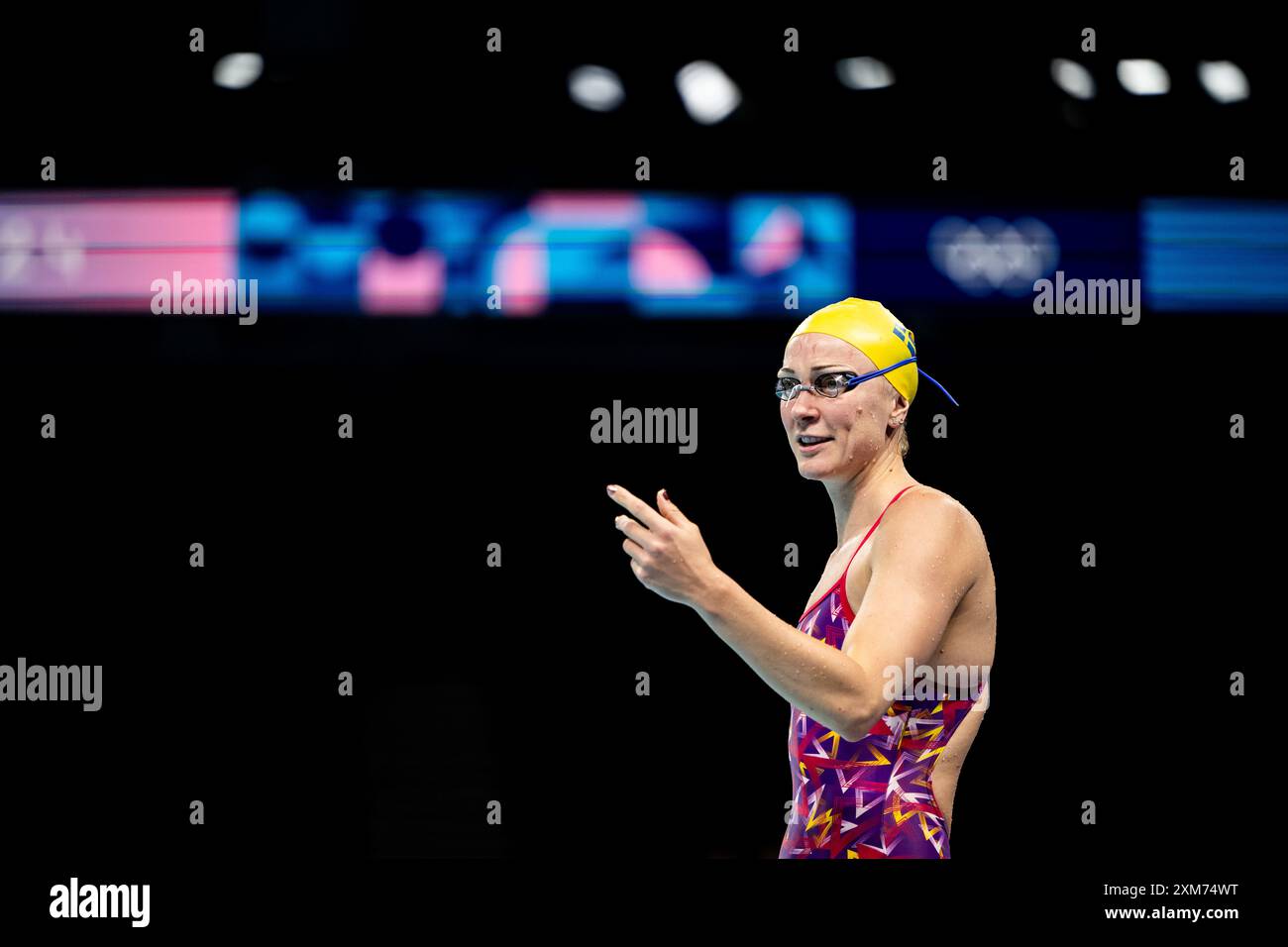 Paris. France, 26/07/2024, Sarah Sjöström of, Sweden. , . at a swimming ...