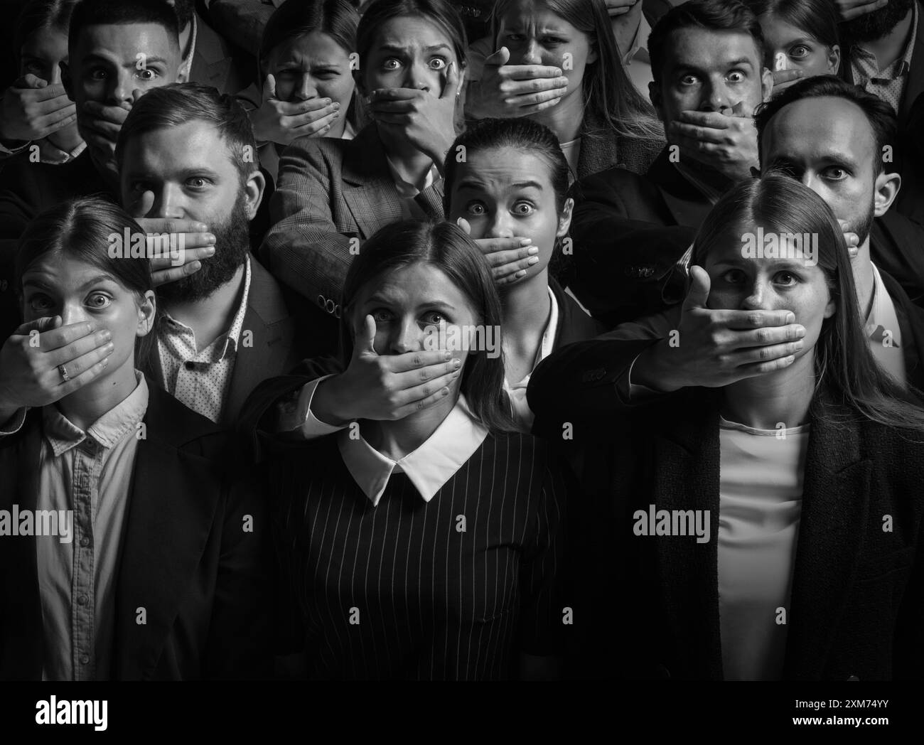 Speech suppression Black and White Stock Photos & Images - Alamy
