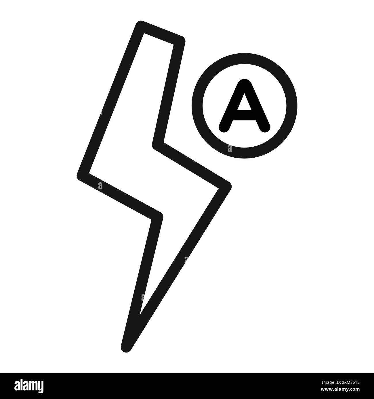 auto flash icon Black line art vector in black and white outline set ...