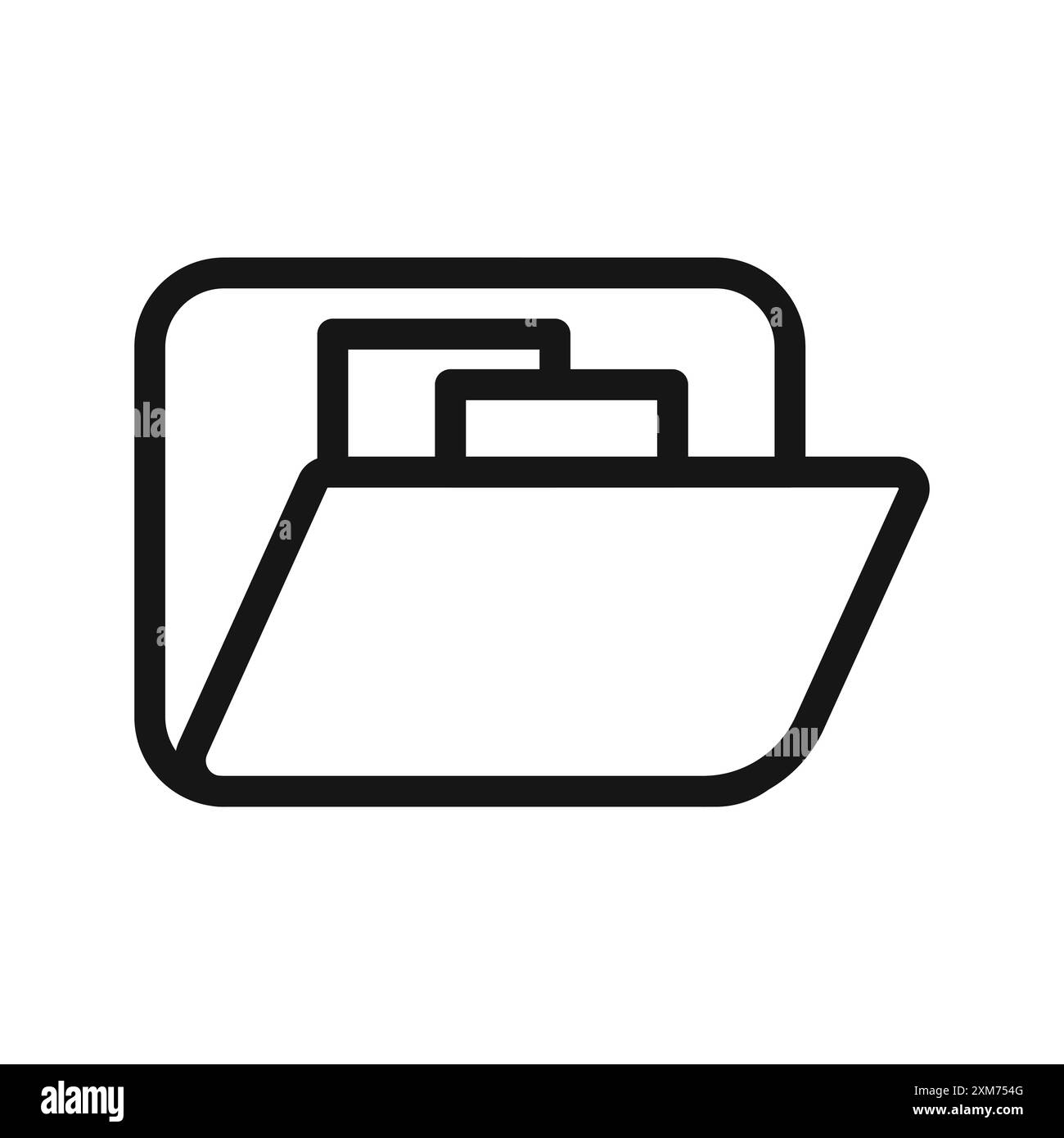 Archive folders icon Black line art vector in black and white outline ...