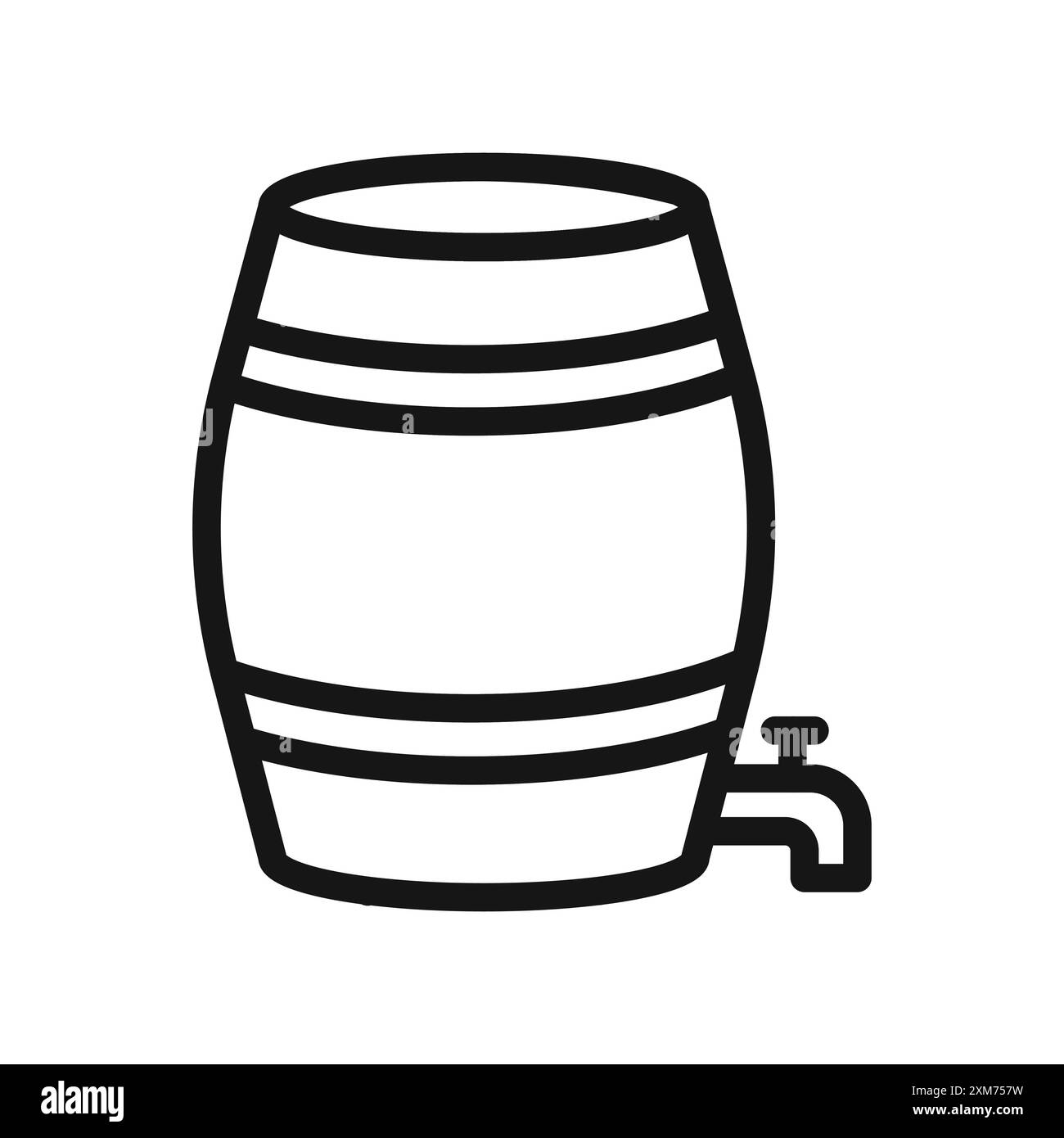 Barrel line drawing Cut Out Stock Images & Pictures - Alamy