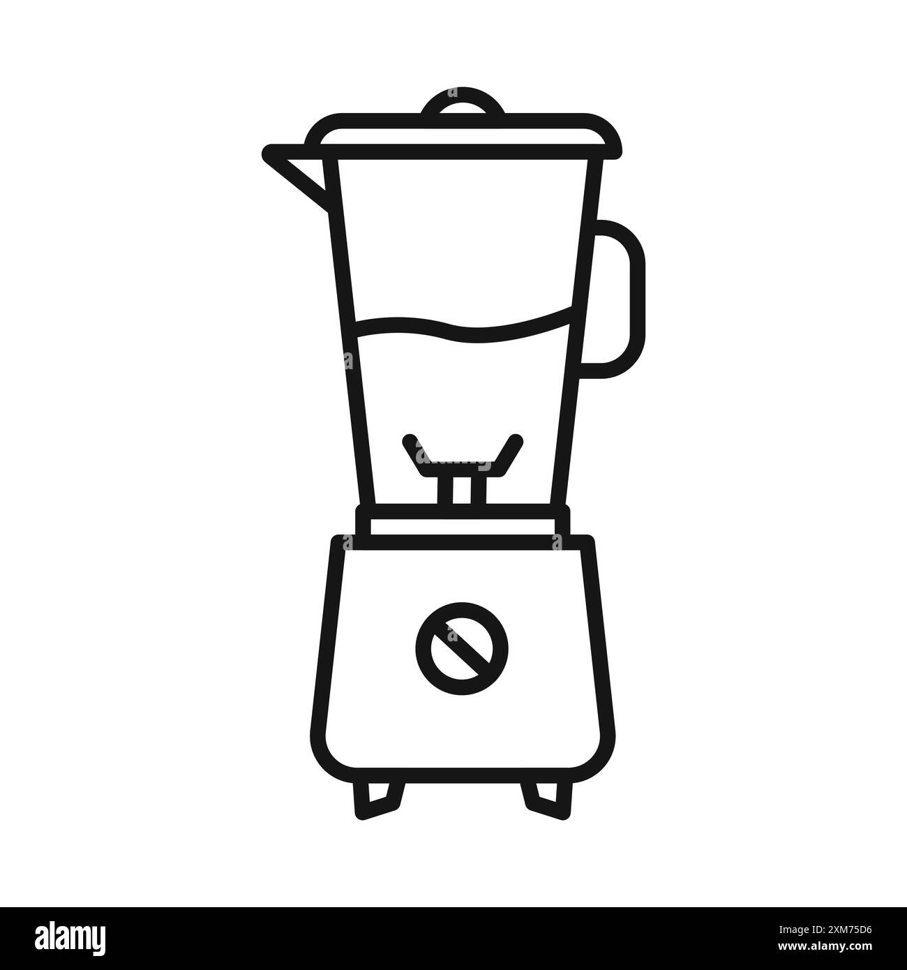 Blender icon Black line art vector in black and white outline set ...