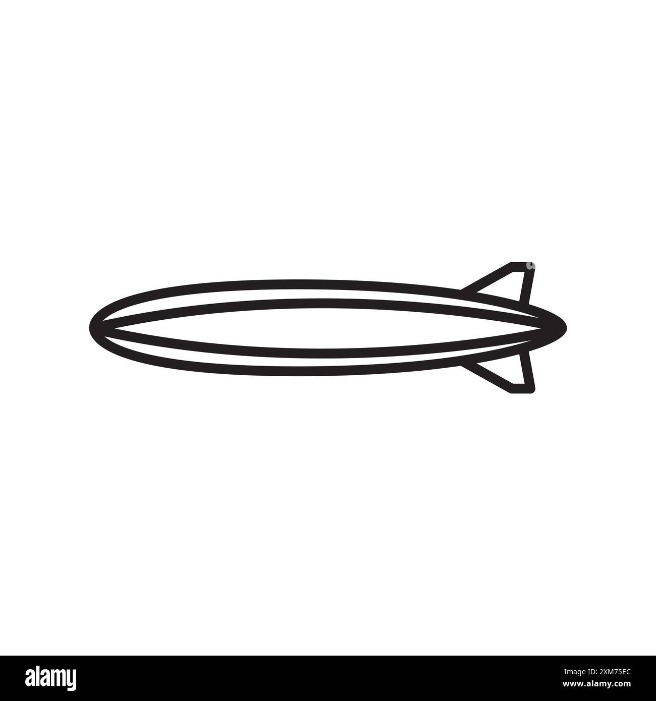 Airship icon Black line art vector in black and white outline set collection sign Stock Vector ...