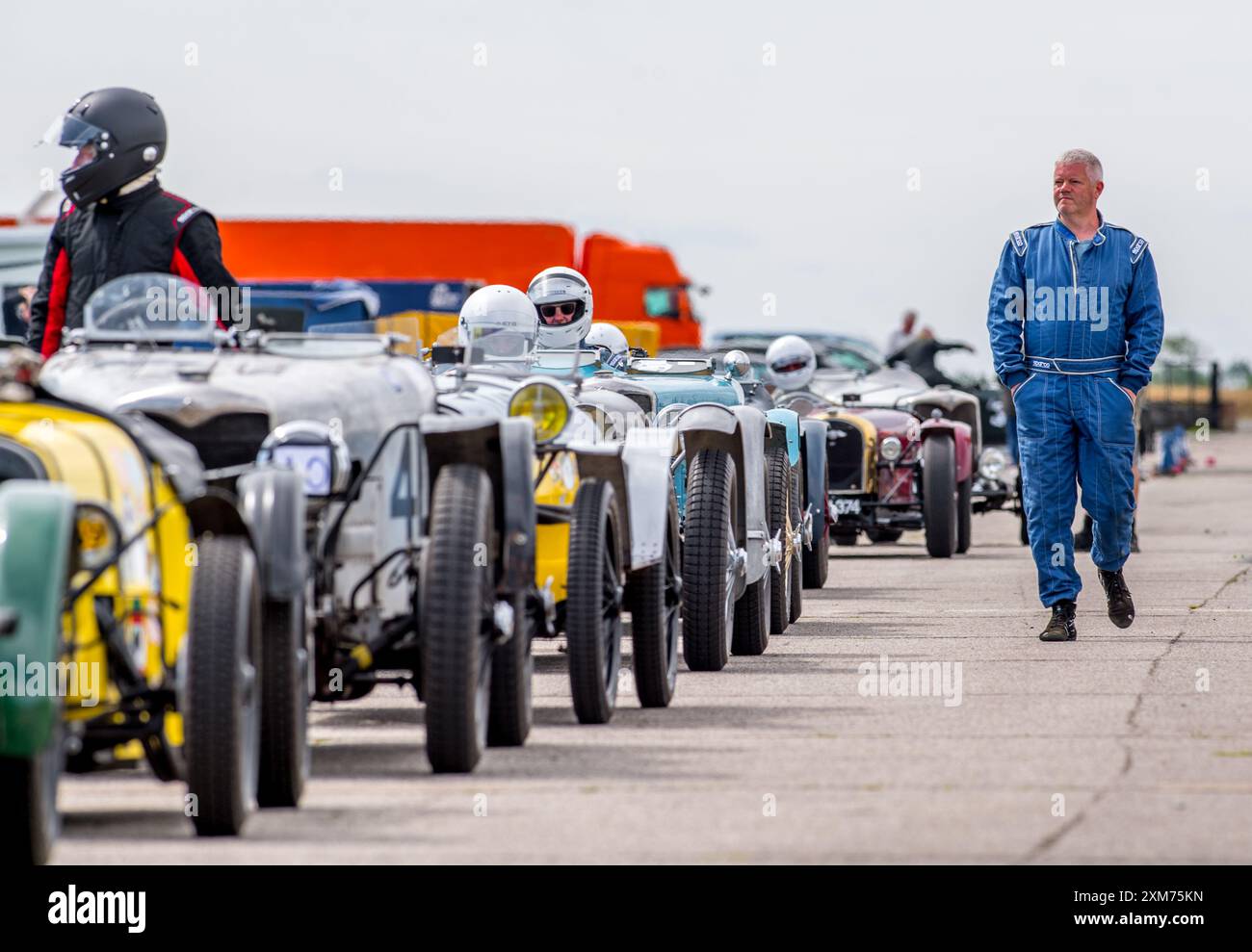 The Vintage Sports Car Club (V.S.C.C.) members taking part in the clubs ...