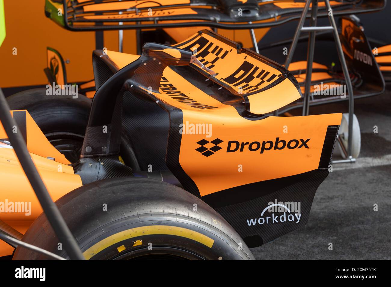 Stavelot, Belgium, 26/07/2024, McLaren F1 Team MCL38, mechanical detail ...