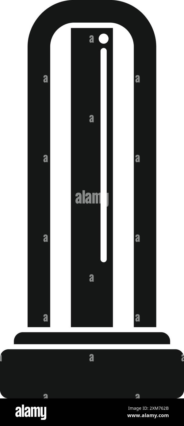 Uv lamp icon emitting sterilizing rays, a symbol of ultraviolet light disinfection Stock Vector ...