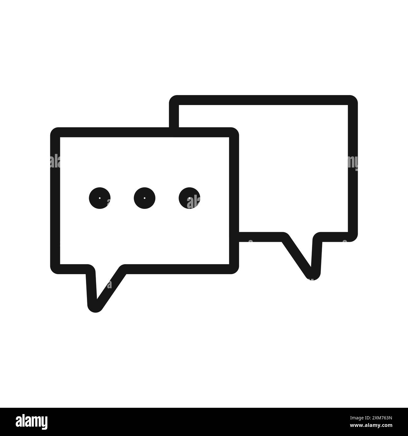 Comment icon Black line art vector in black and white outline set ...