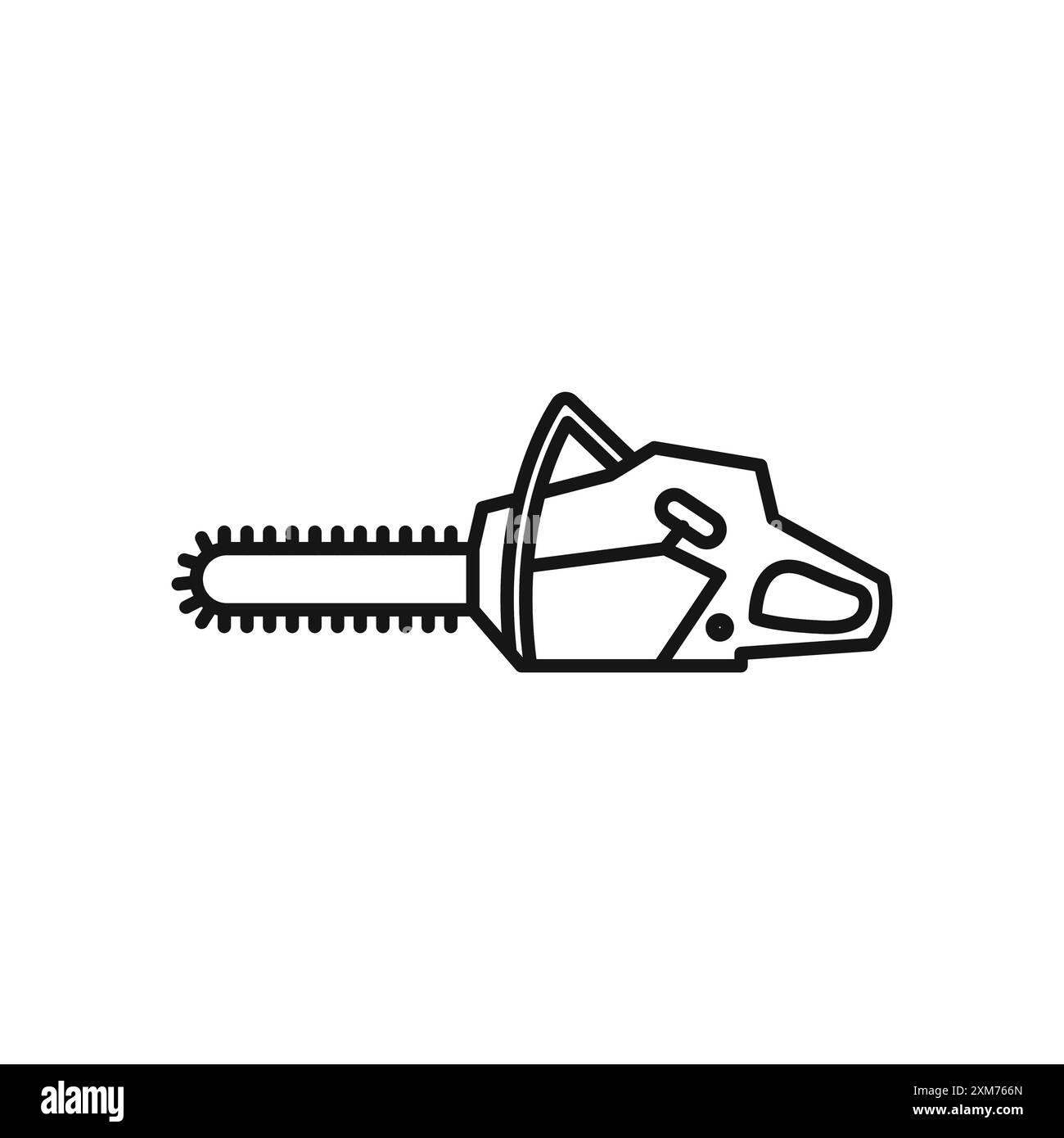 Chainsaw icon Black line art vector in black and white outline set ...