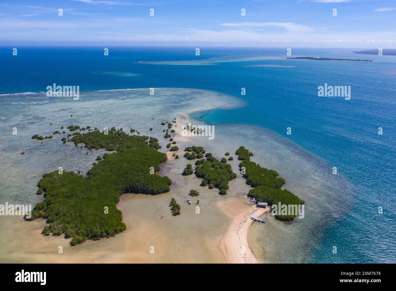 Aerial view of Luli Island, Honda Bay, near Puerto Princesa, Palawan ...