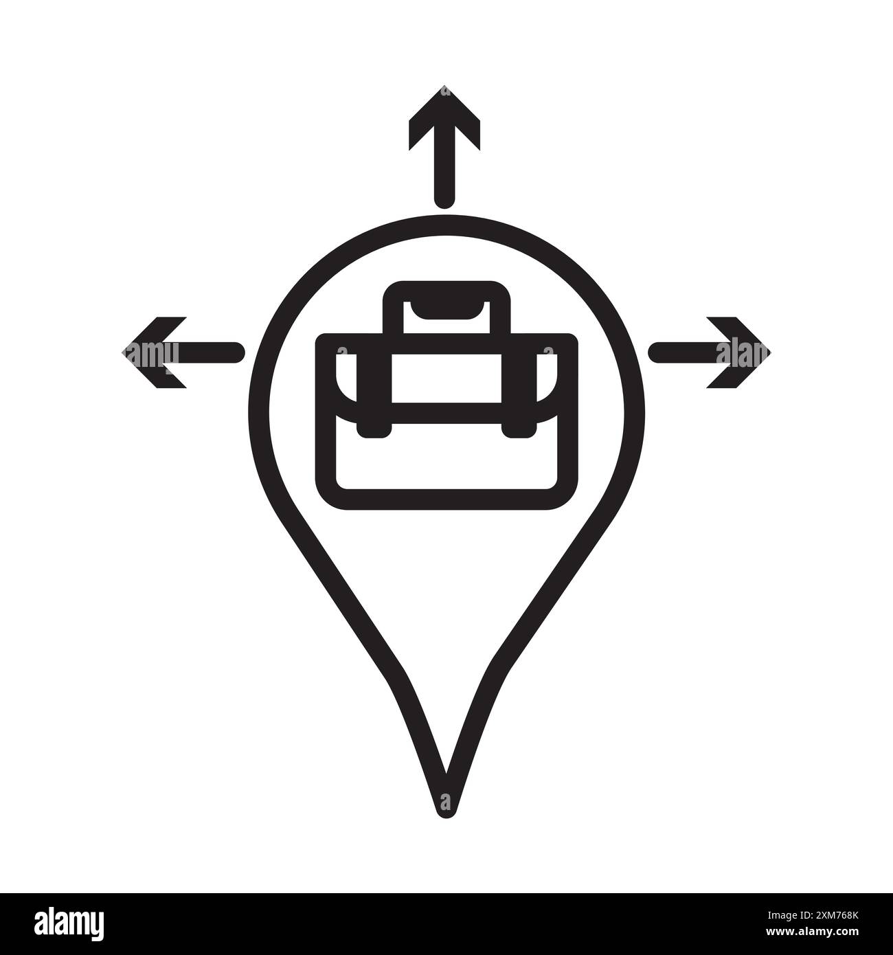 Business expansion icon (2) Black line art vector in black and white ...
