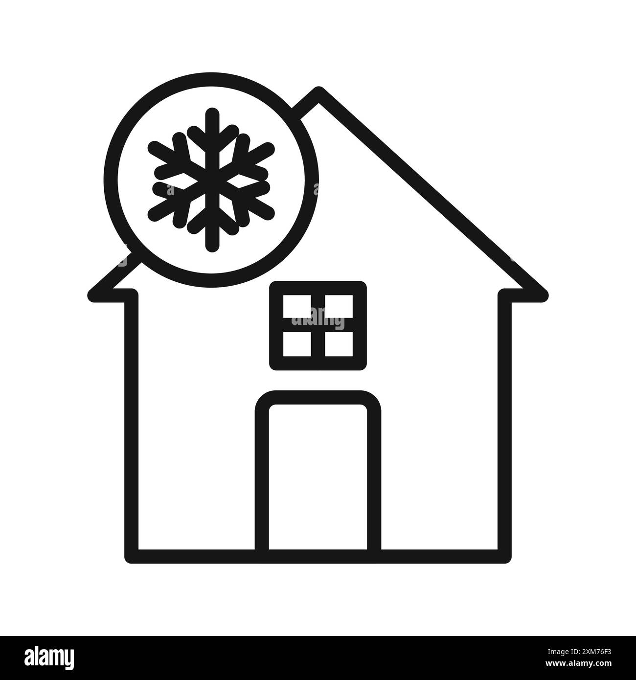Cool Home Icon Black Line Art Vector In Black And White Outline Set Collection Sign Stock Vector