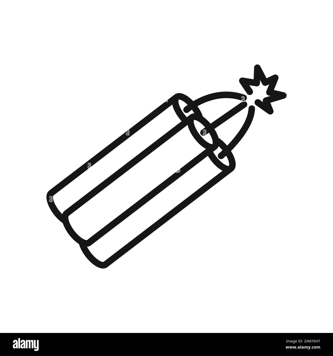 dynamite icon Black line art vector in black and white outline set collection sign Stock Vector ...