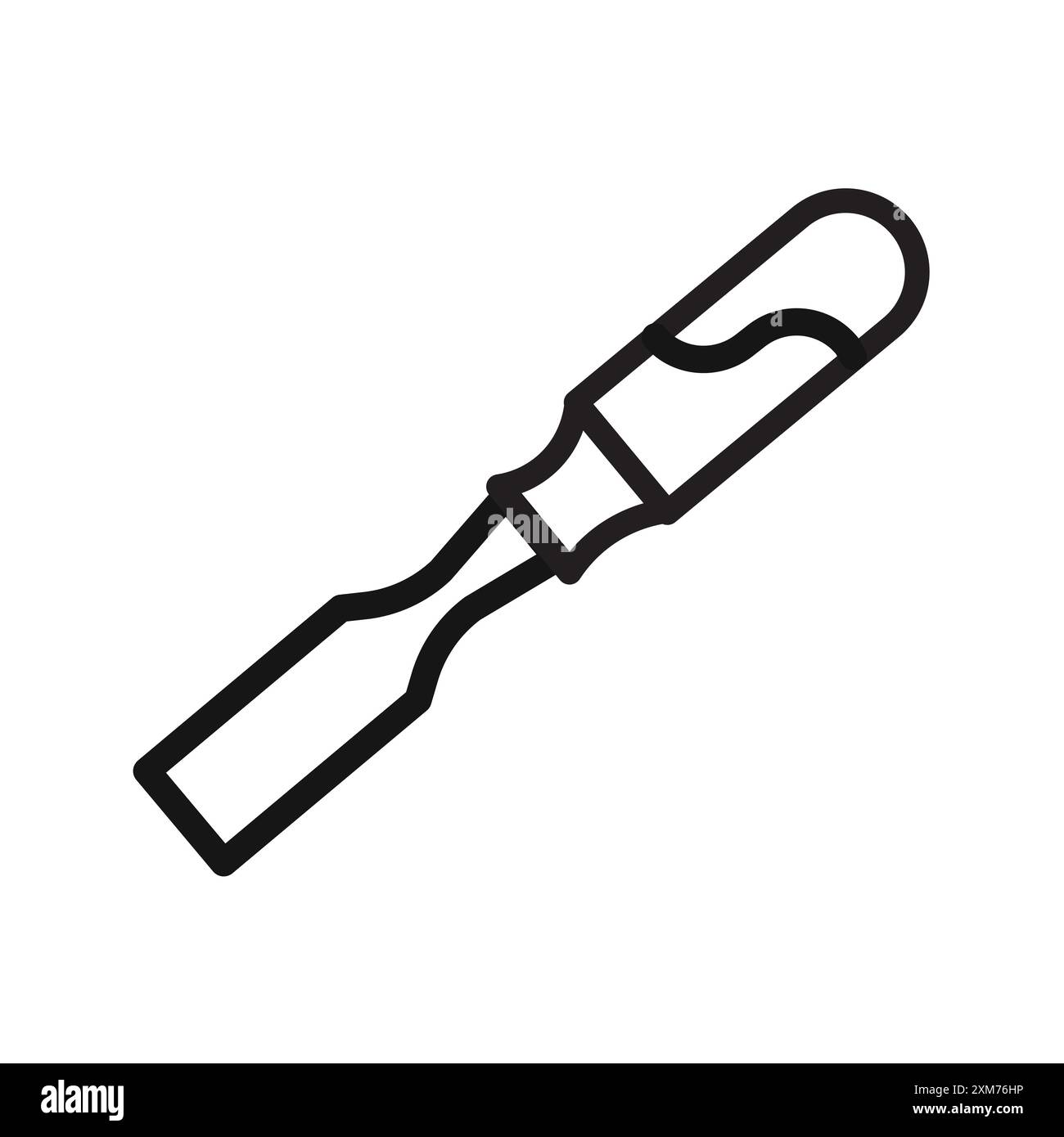 chisel icon Black line art vector in black and white outline set ...