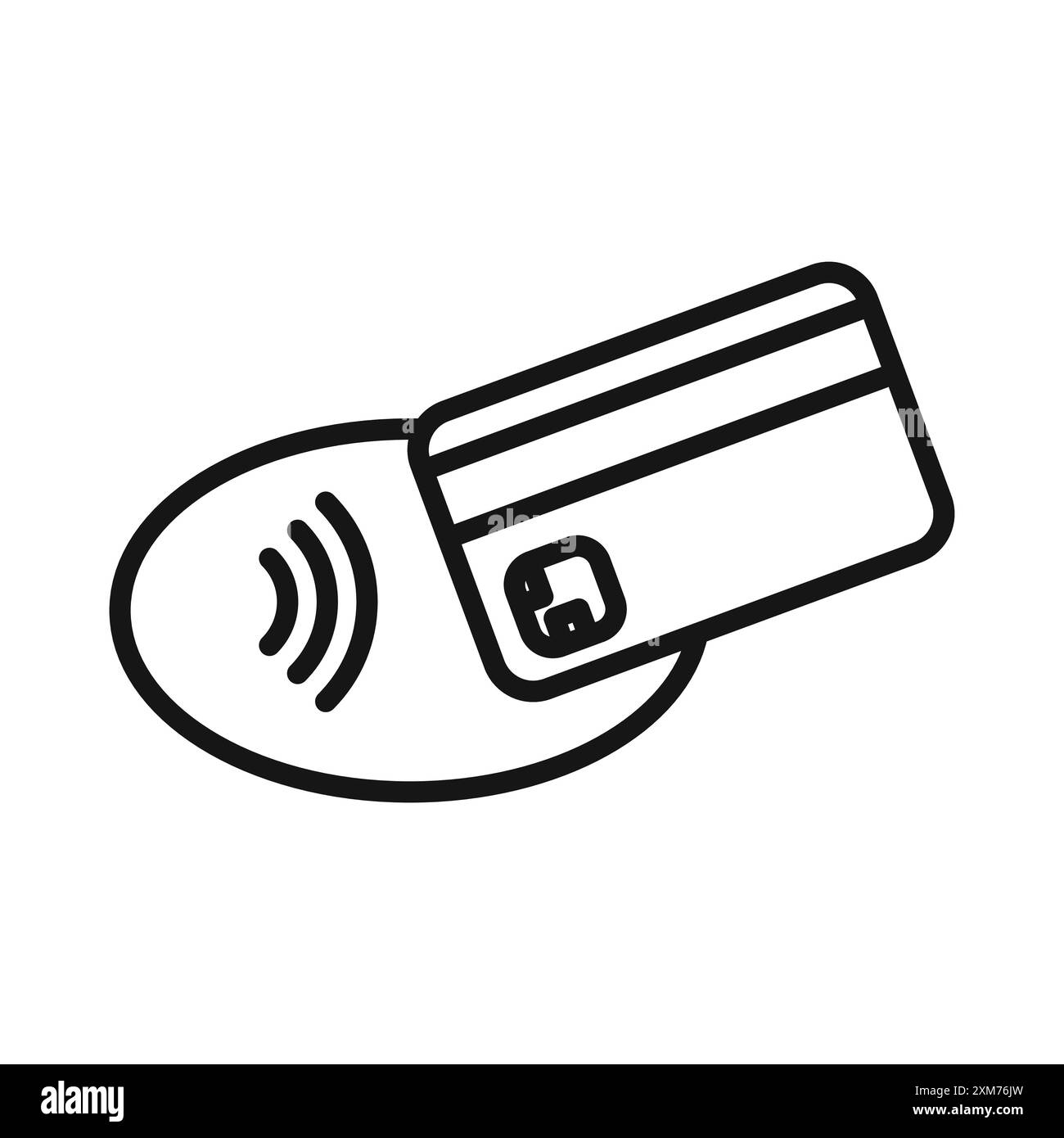 Contactless Payment icon Black line art vector in black and white ...