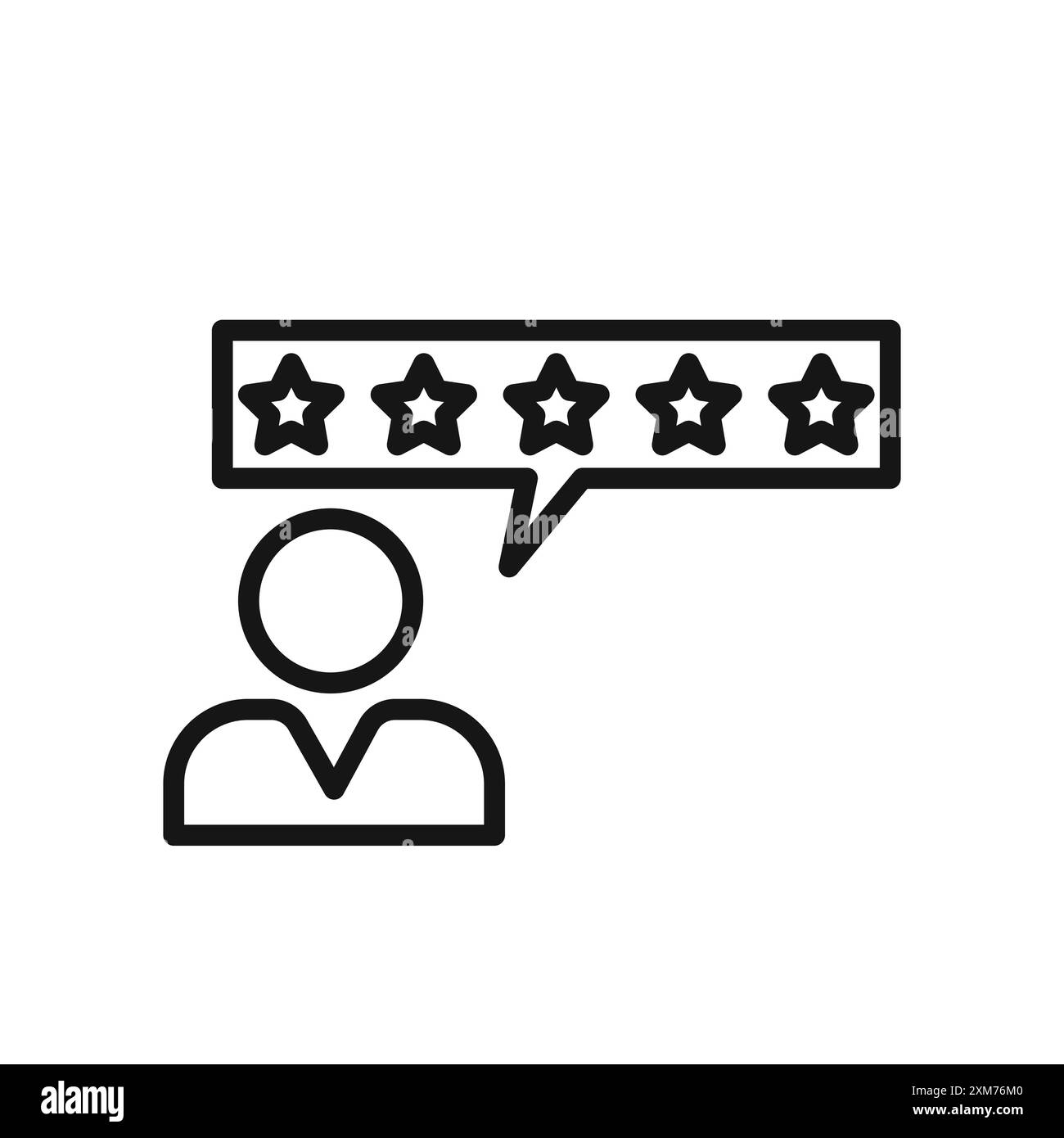 customer product rating icon Black line art vector in black and white ...