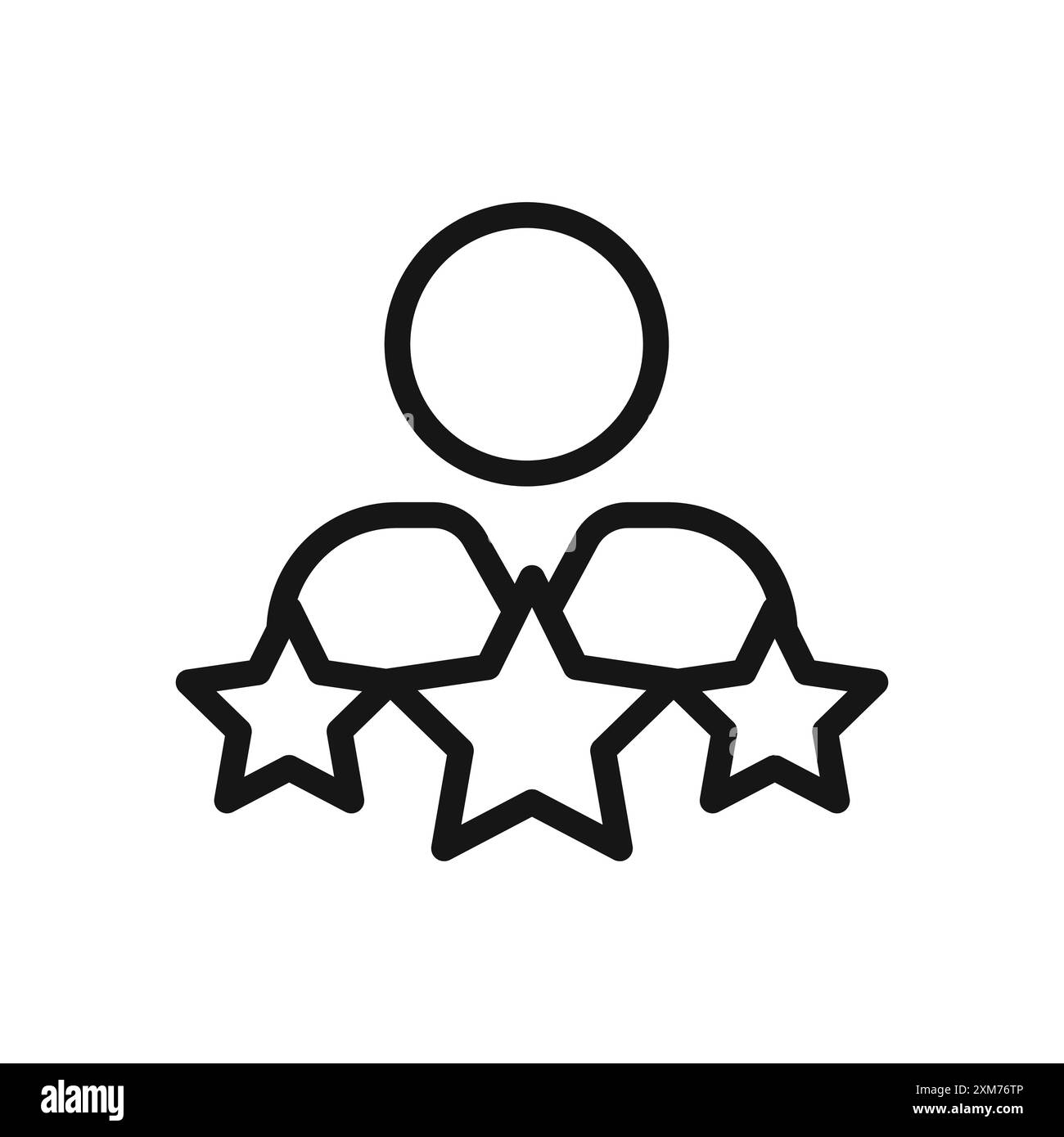 experience icon Black line art vector in black and white outline set ...