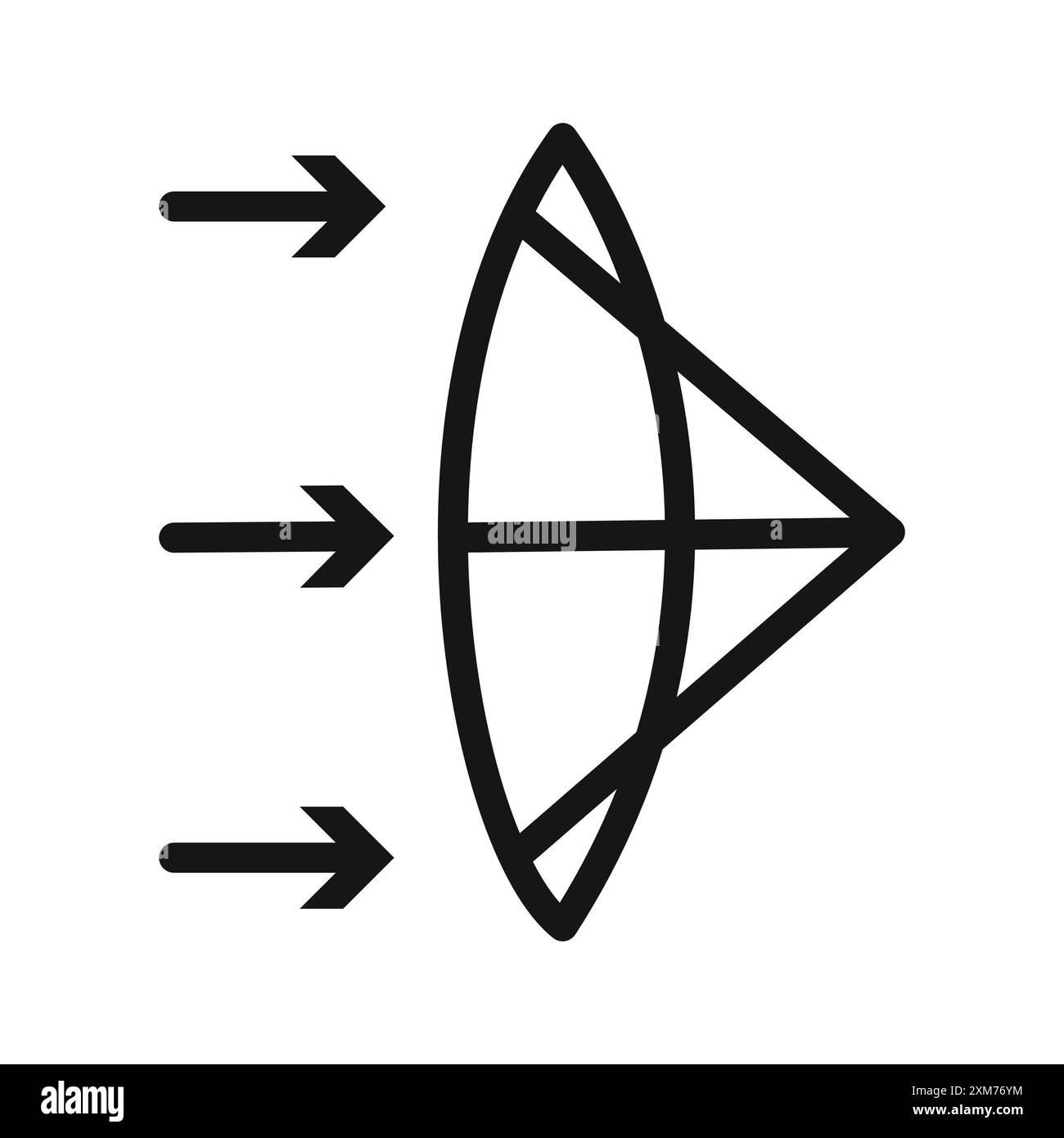 convex icon Black line art vector in black and white outline set collection sign Stock Vector ...