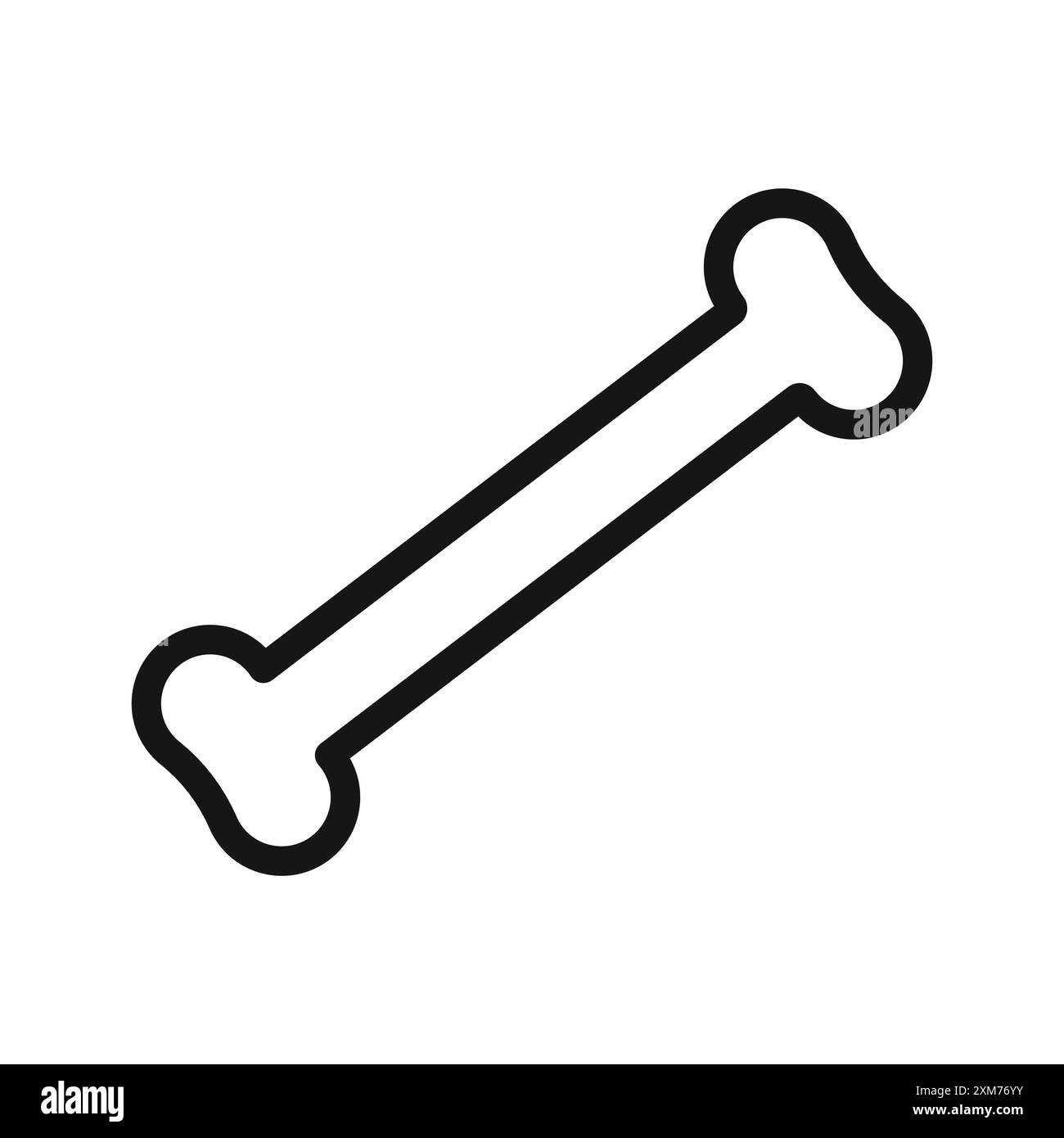 Dog bone icon Black line art vector in black and white outline set ...