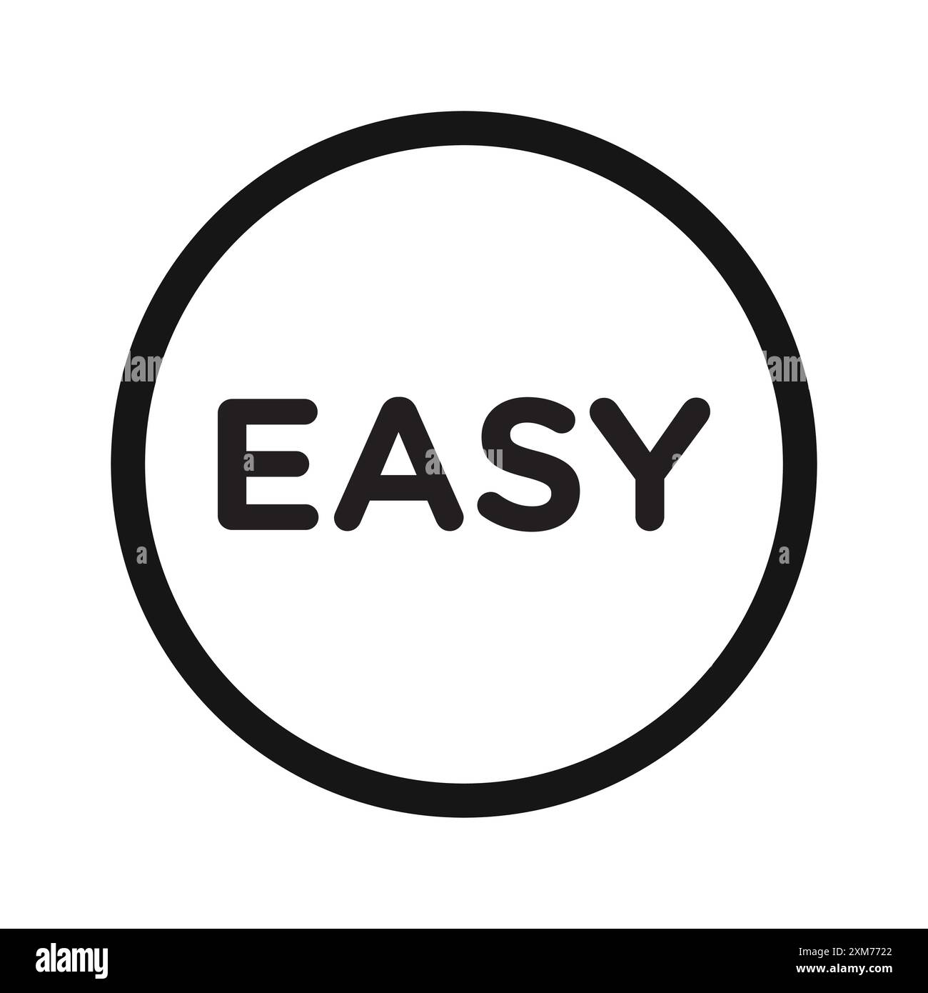 Easy icon Black line art vector in black and white outline set ...