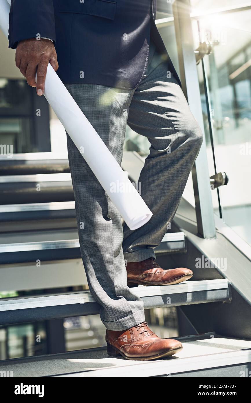 Engineer walk down stairs hi-res stock photography and images - Alamy