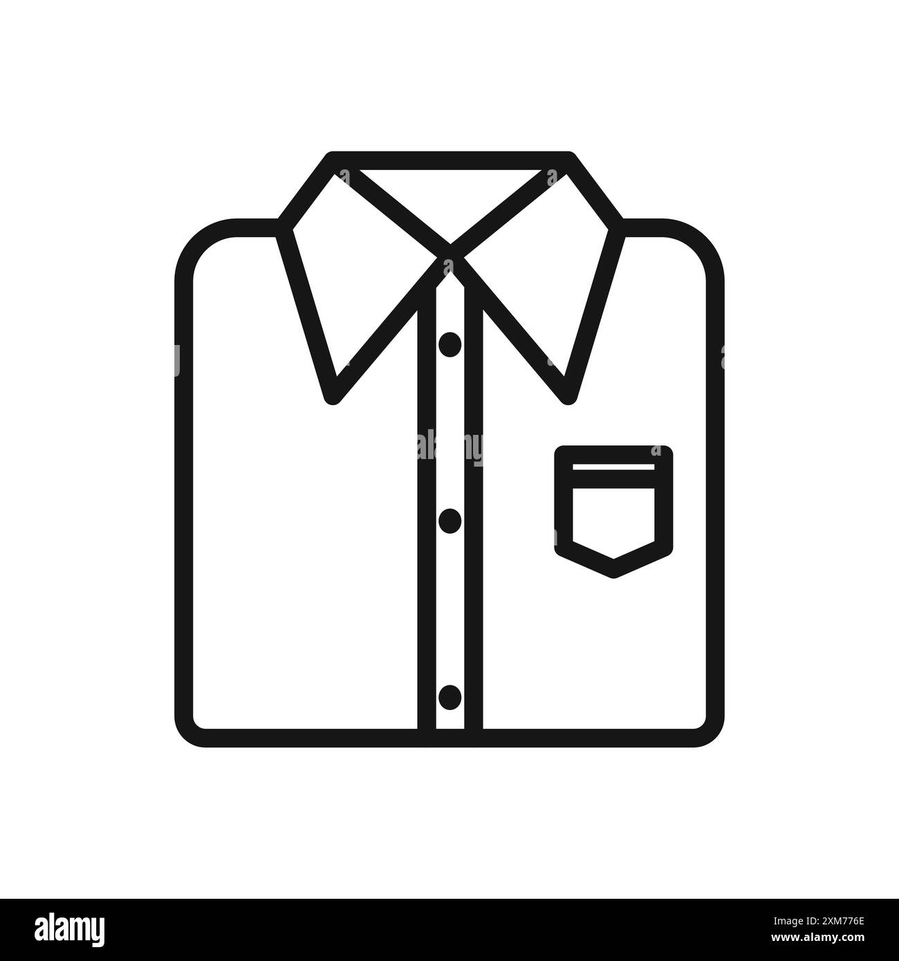 dress shirt icon Black line art vector in black and white outline set collection sign Stock ...