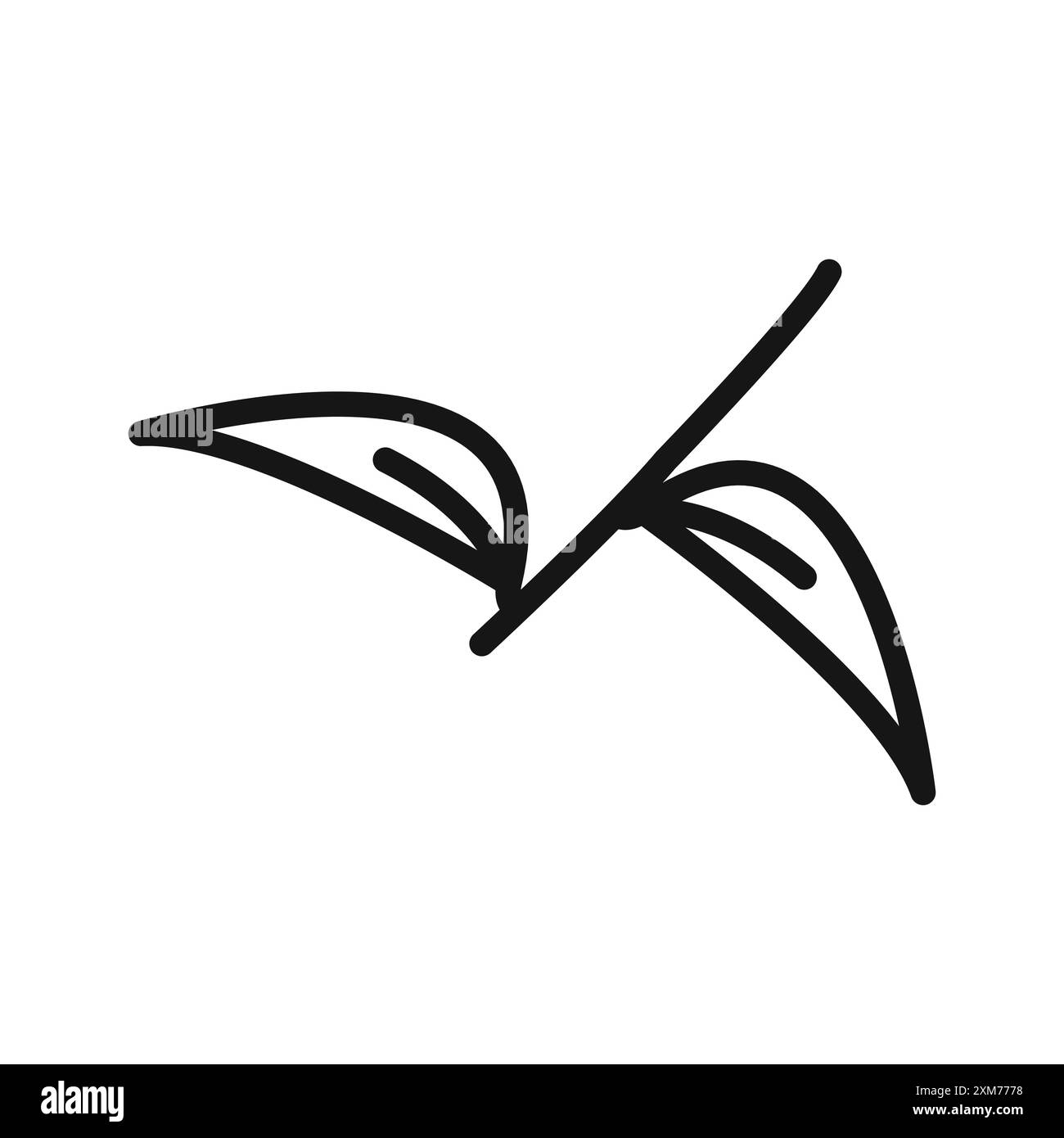 falcate icon Black line art vector in black and white outline set collection sign Stock Vector ...