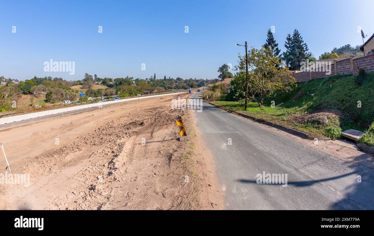 Overlooking road highway earthwork expansion for traffic encreased ...