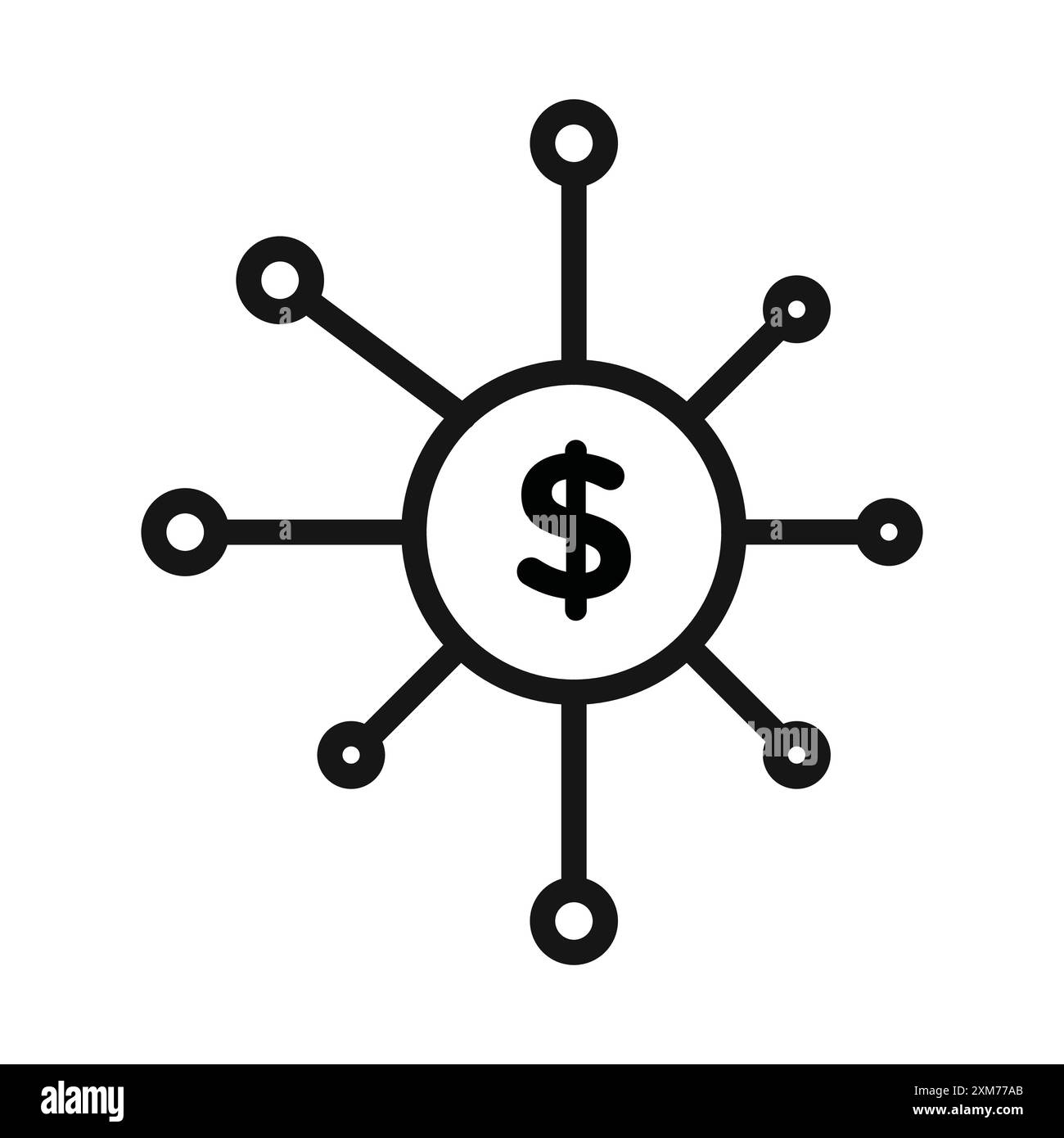 Network connections outline flat Cut Out Stock Images & Pictures - Alamy