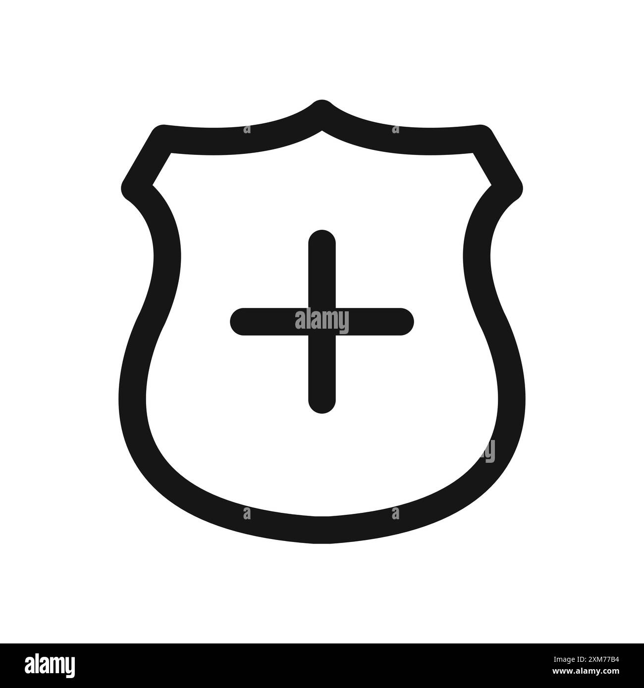 Health insurance icon Black line art vector in black and white outline ...