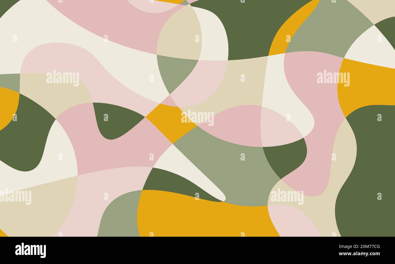 Artistic abstract background with hand drawn overlay shapes. Horizontal ...