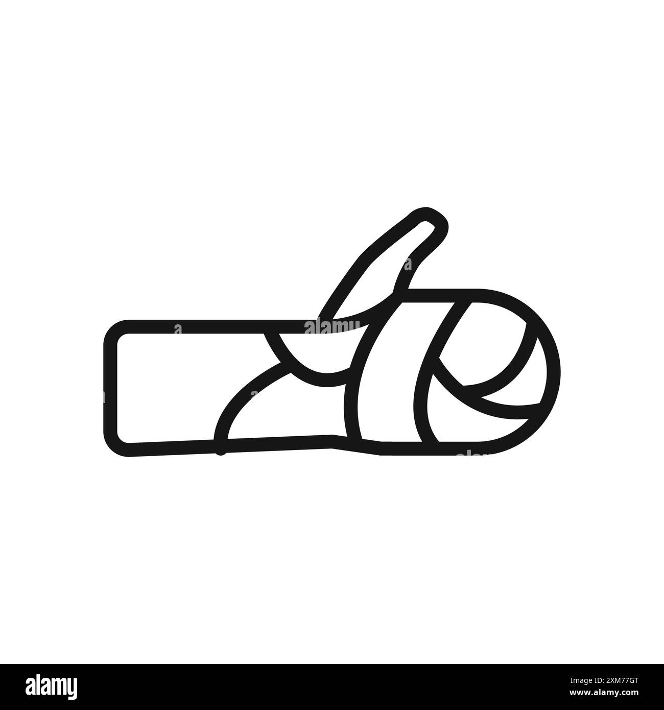 hand accident icon Black line art vector in black and white outline set ...