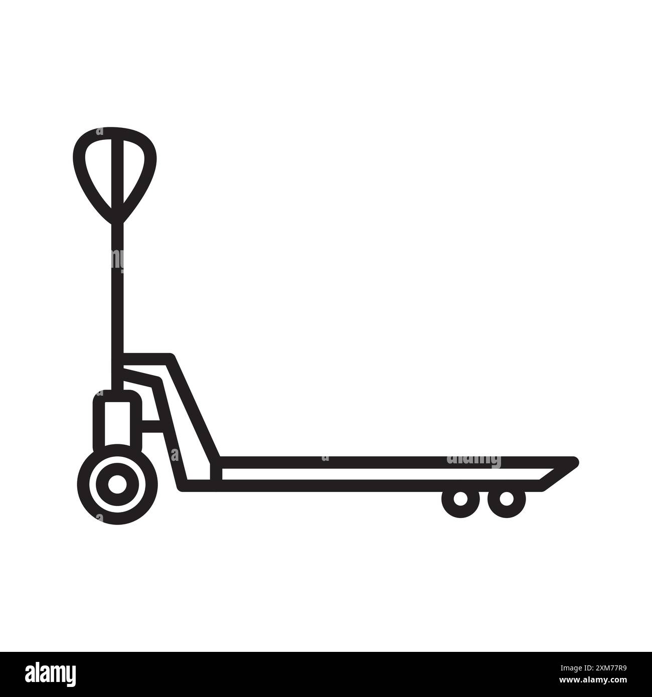 Hand pallet jack icon (2) Black line art vector in black and white ...