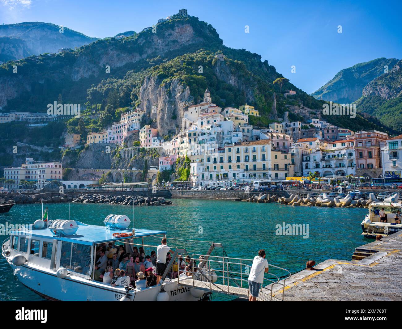 In the port of Amalfi, Amalfi, Amalfi Coast, Salerno, Campania ...