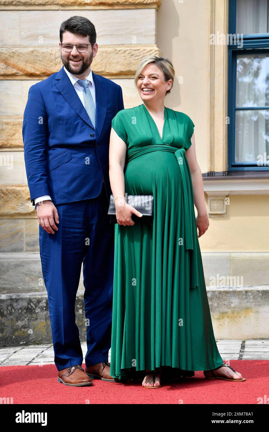 Johannes Becher und Katharina Schulze bei der Eröffnung der 112 ...