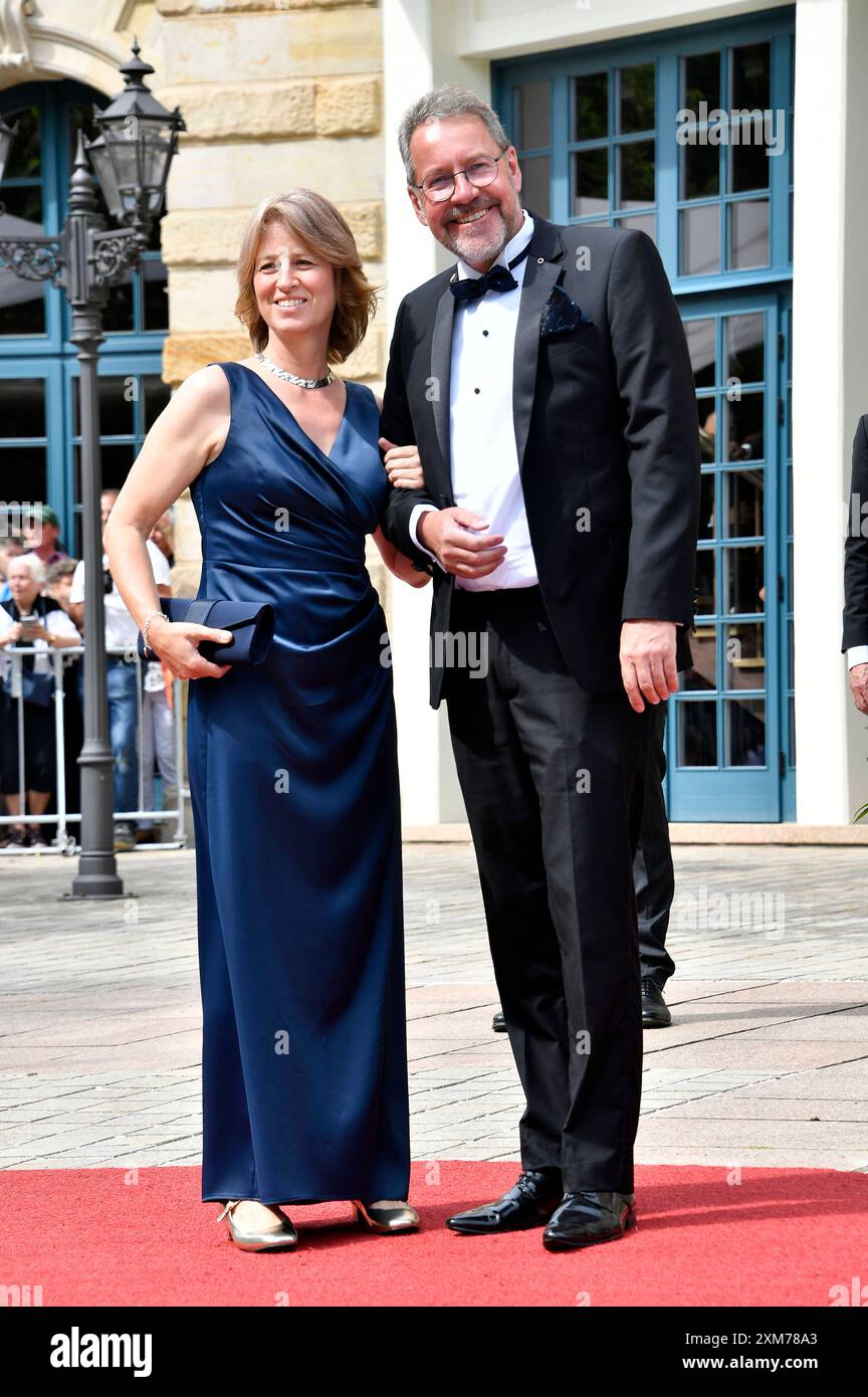 Stefan Specht mit Begleitung bei der Eröffnung der 112. Richard-Wagner-Festspiele 2024 mit der ...