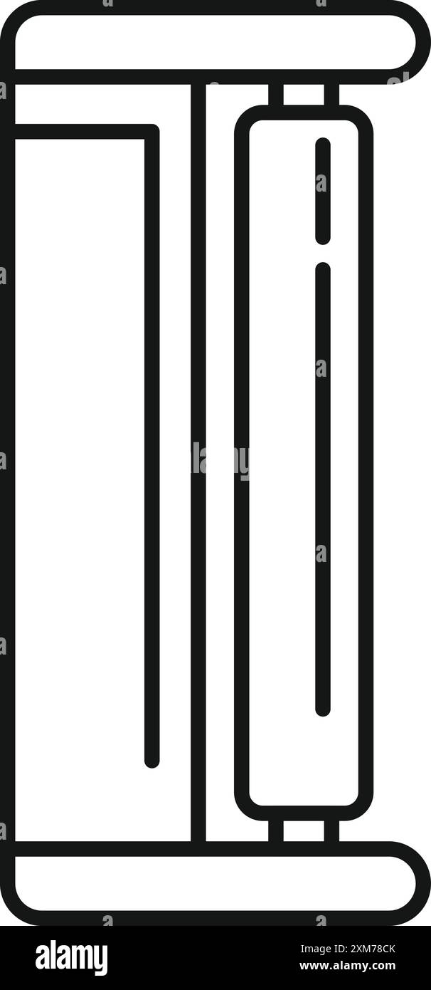 Linear icon of a lat pulldown machine, perfect for gym and fitness ...