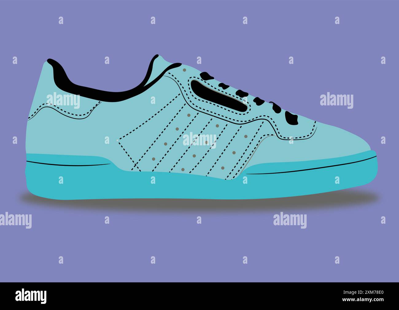 Vector illustration of blue sport shoes Stock Vector Image & Art - Alamy