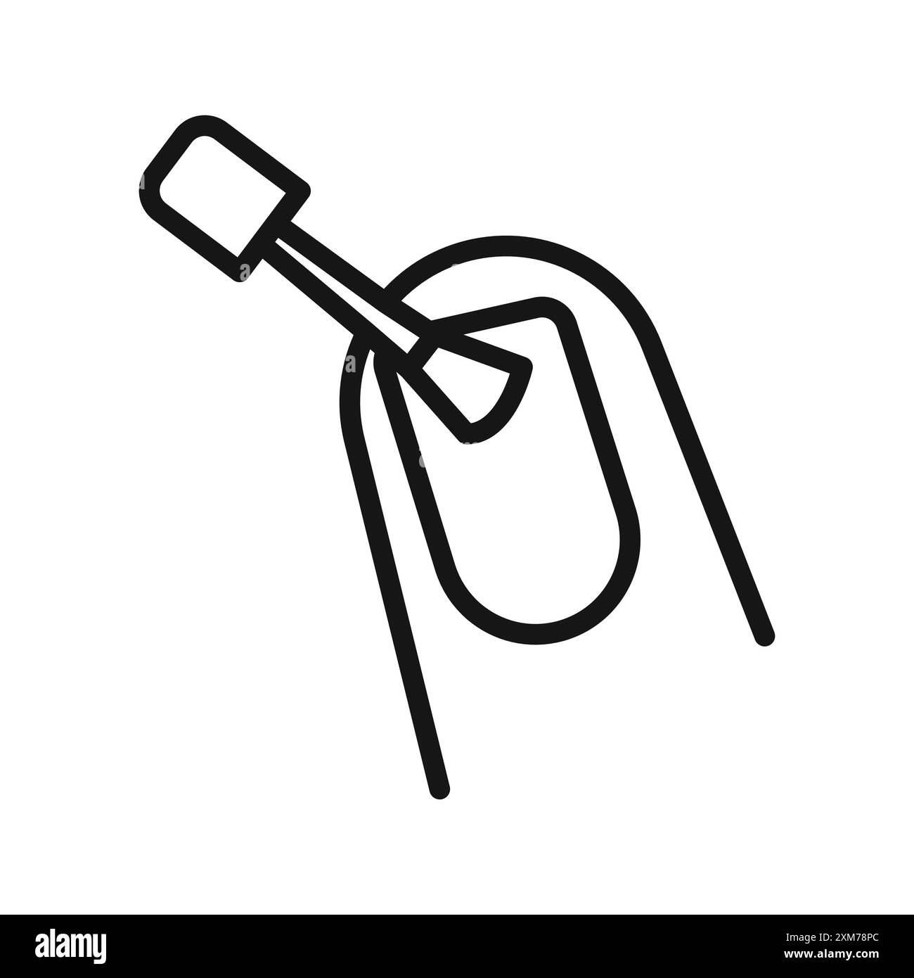 nails polish icon Black line art vector in black and white outline set collection sign Stock ...