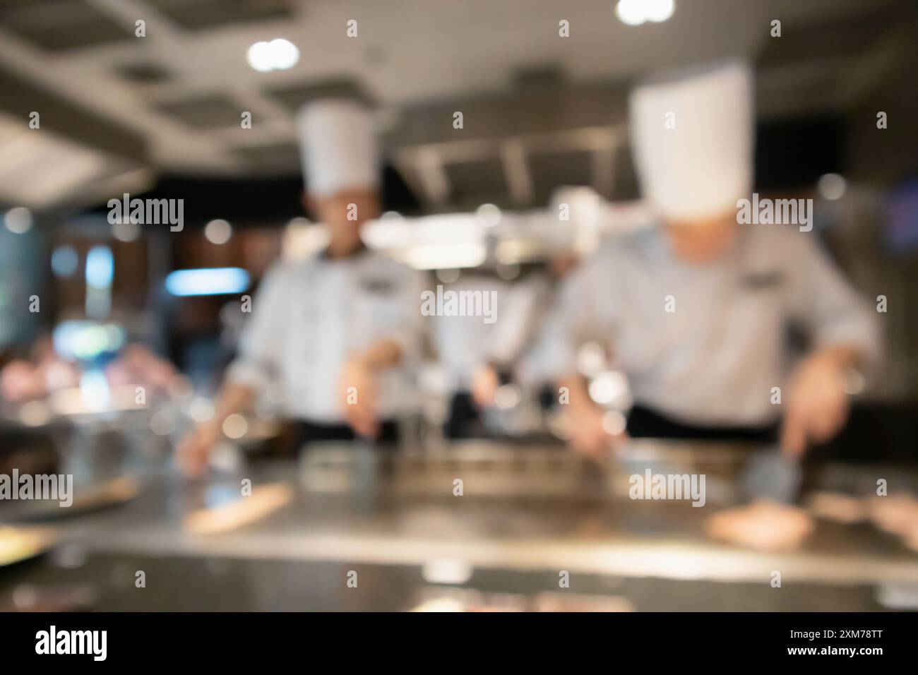 Chefs in commercial kitchen blurred hi-res stock photography and images ...