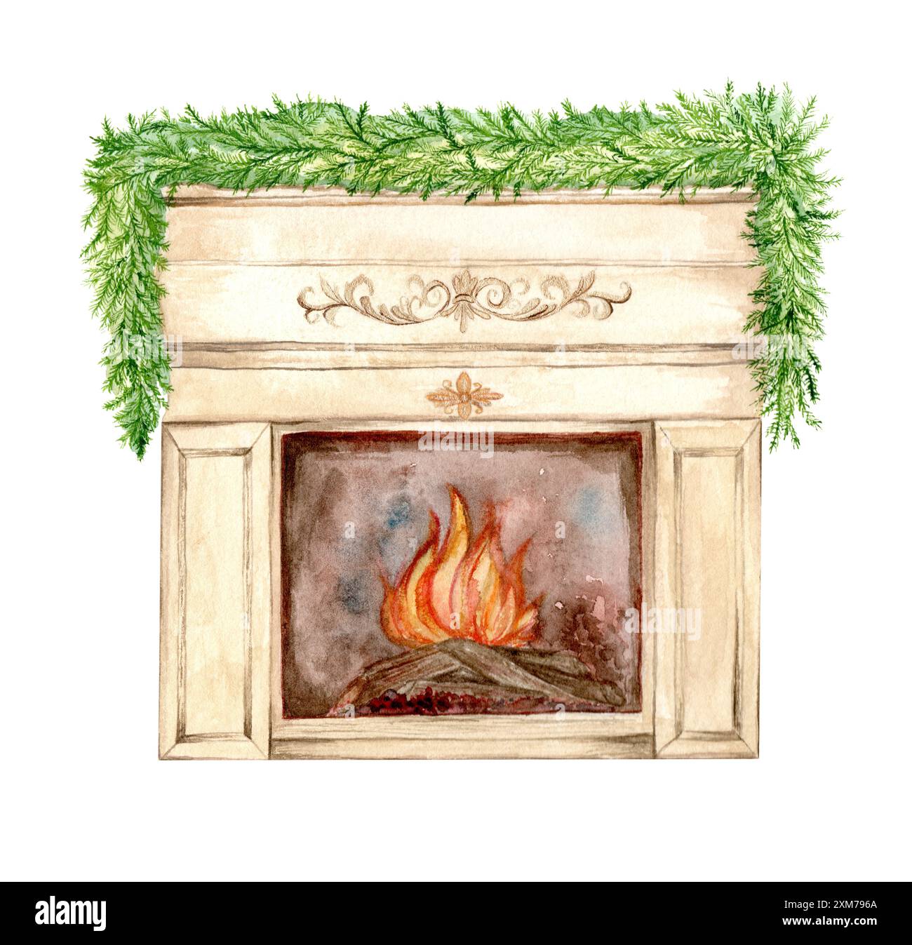 Lighting fire illustration Cut Out Stock Images & Pictures - Alamy